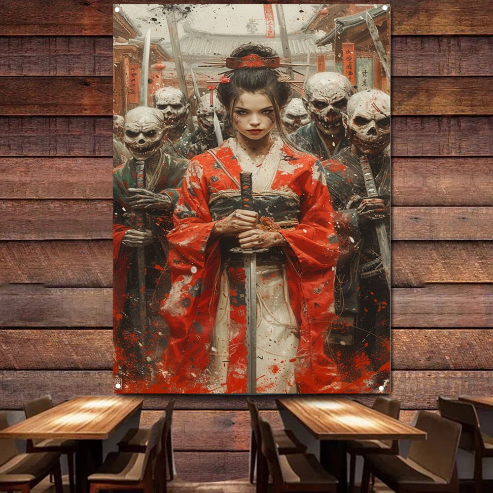 Vintage Bushido Ukiyoe Tattoo Poster and Prints Wall Chart 38" x 57 ...