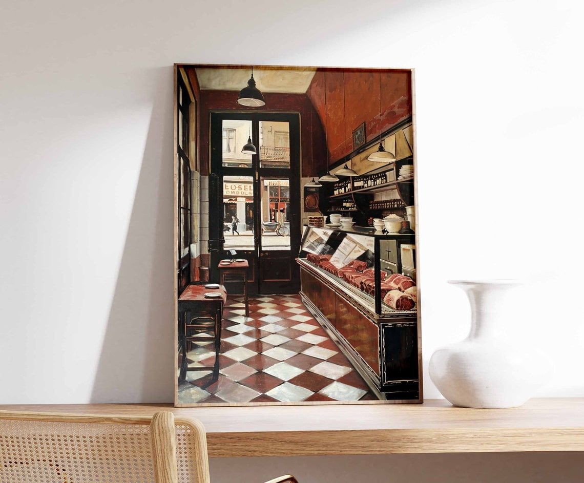 Vintage Butcher Shop Poster, Retro Butcher Wall Art, Food Poster ...