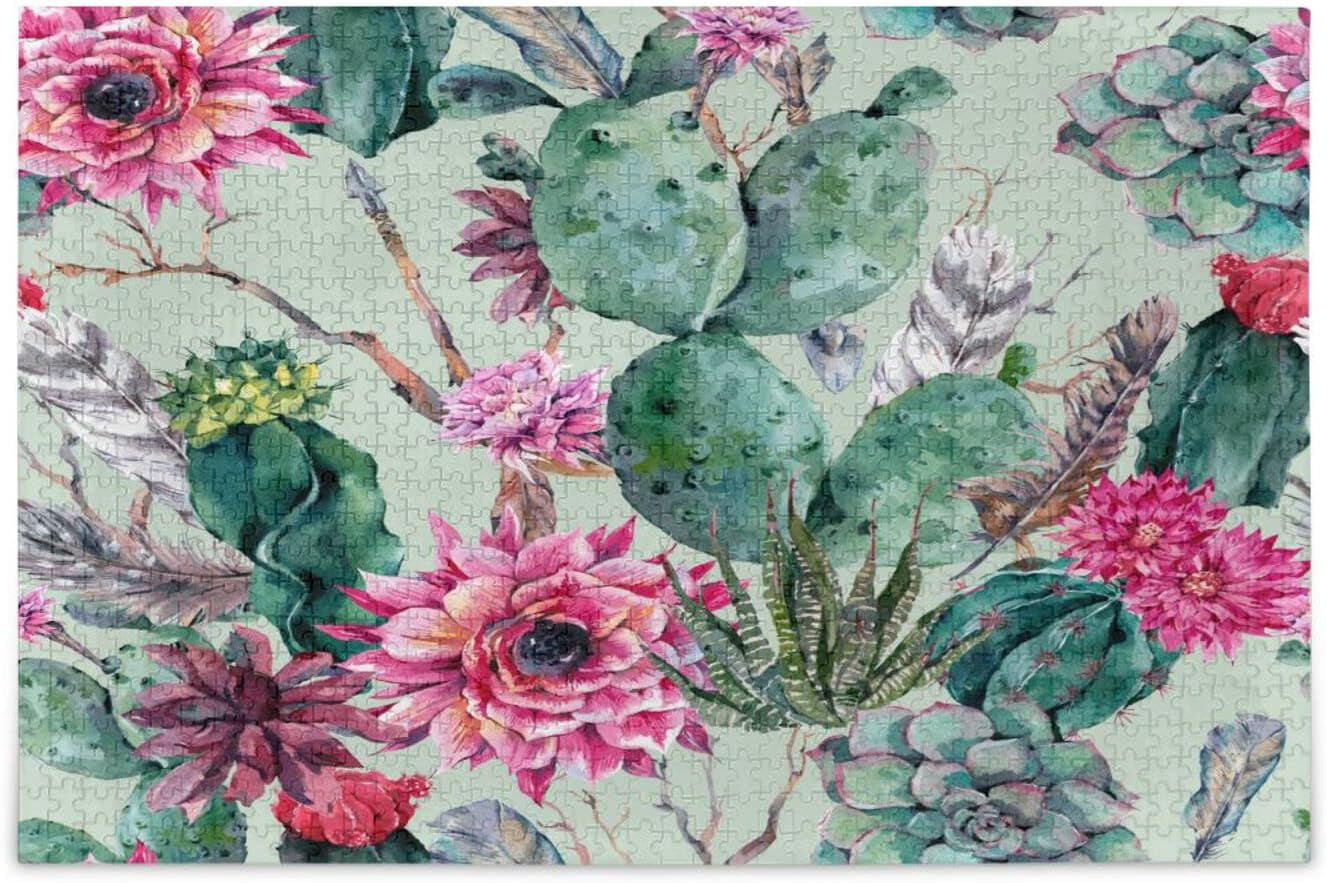Vintage Cactus Jigsaw Puzzles for Adults 1000 Pieces Fun Educational ...