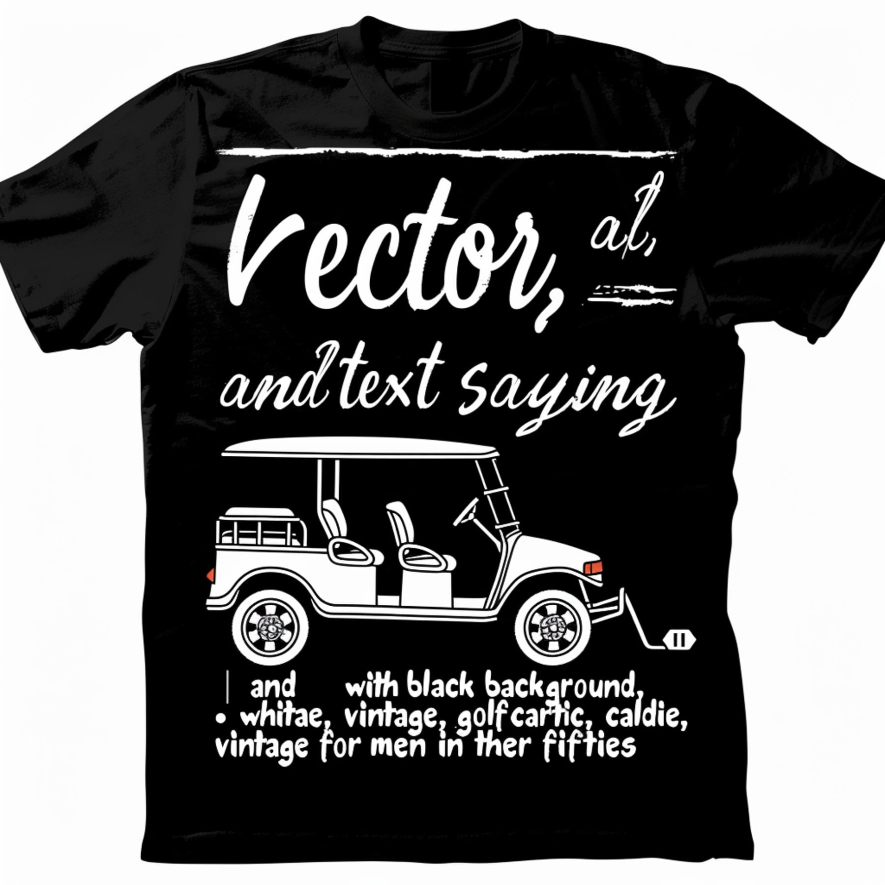 Vintage Caddie T Shirt for Men in Their Fifties Retro Fun Design ...