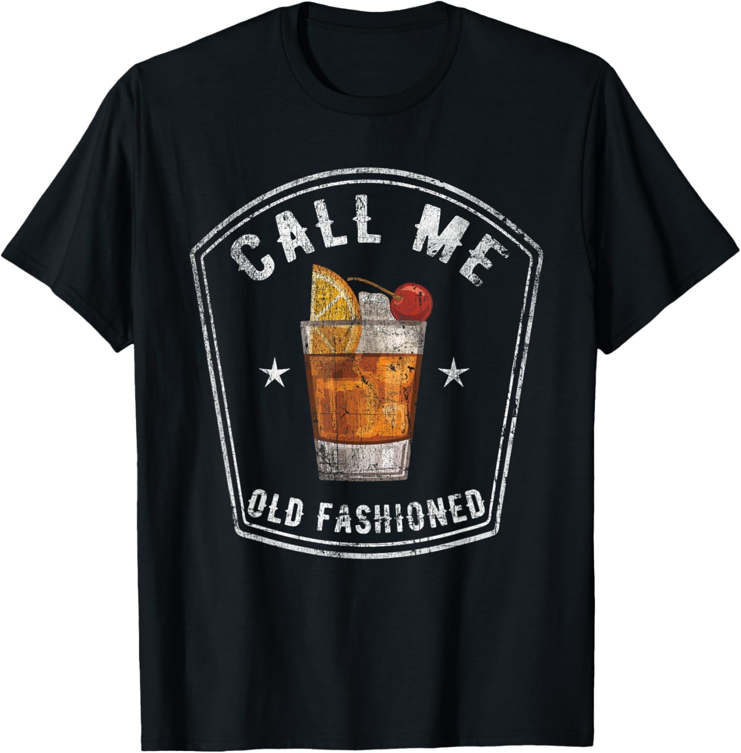 Vintage Call Me Old Fashioned Whiskey Funny T Shirt T-Shirt men and ...