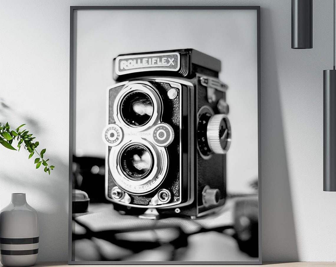 Vintage Camera Poster, Poster Print, Wall Decor, Vintage Camera, Black ...