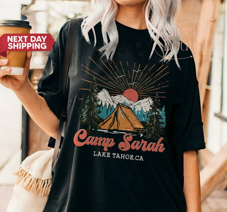 Vintage Camp Bachelorette Shirts, Camping Tees Camp Themed Lake, Custom ...
