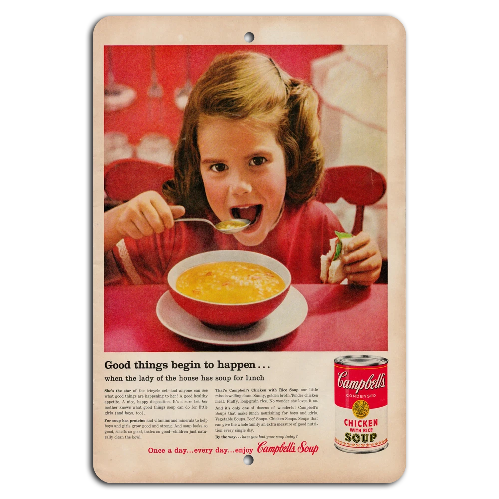 Vintage Campbell'S Soup Ad - Retro Kitchen Wall Decor - Walmart.com