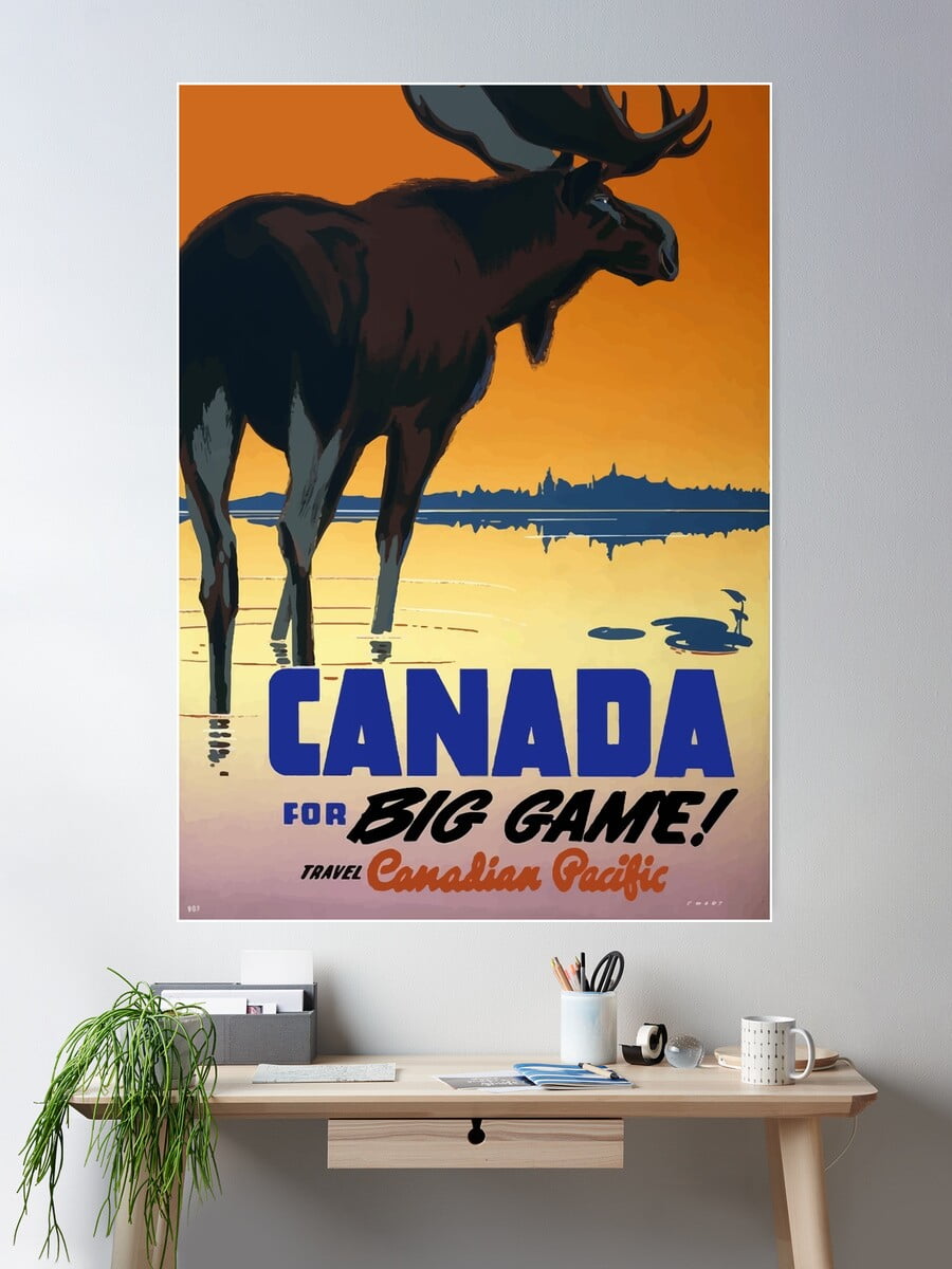 Vintage Canada Poster - Canadian Pacific Poster Wall Art, Modern Wall ...