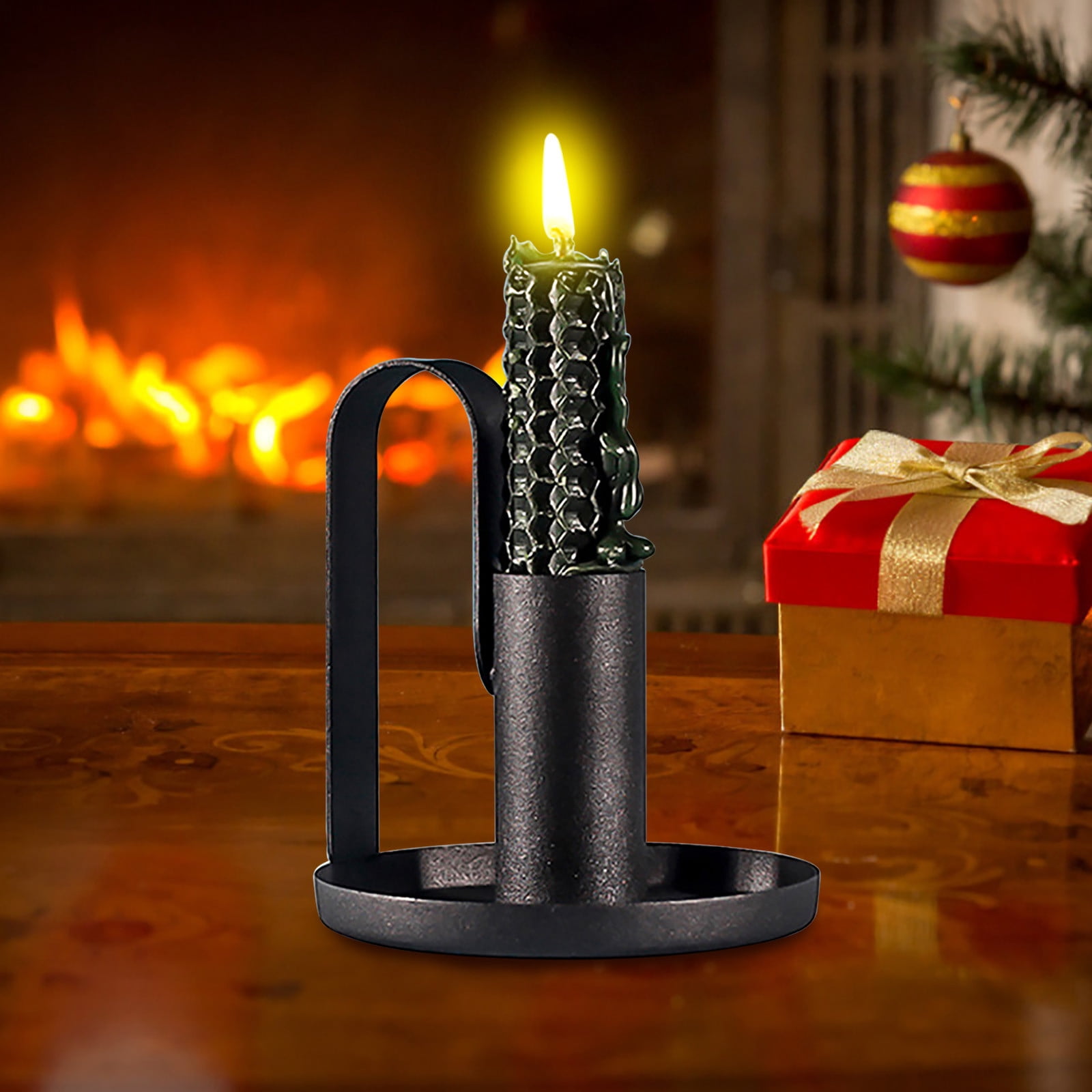 Vintage Candle Holders for Taper Candles - Black Wrought Iron ...