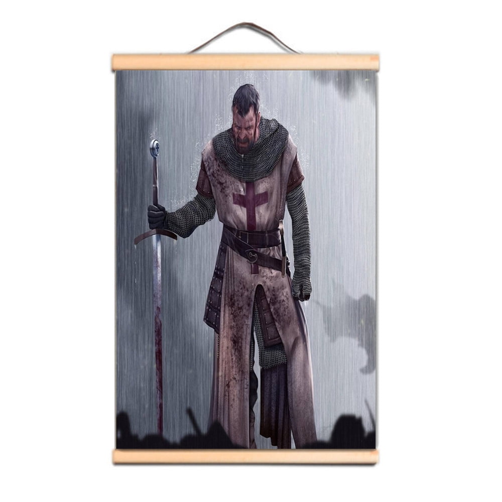 Vintage Canvas Print Artwork Medieval Crusader Warrior Wall Art Posters and Prints - Here's a ...