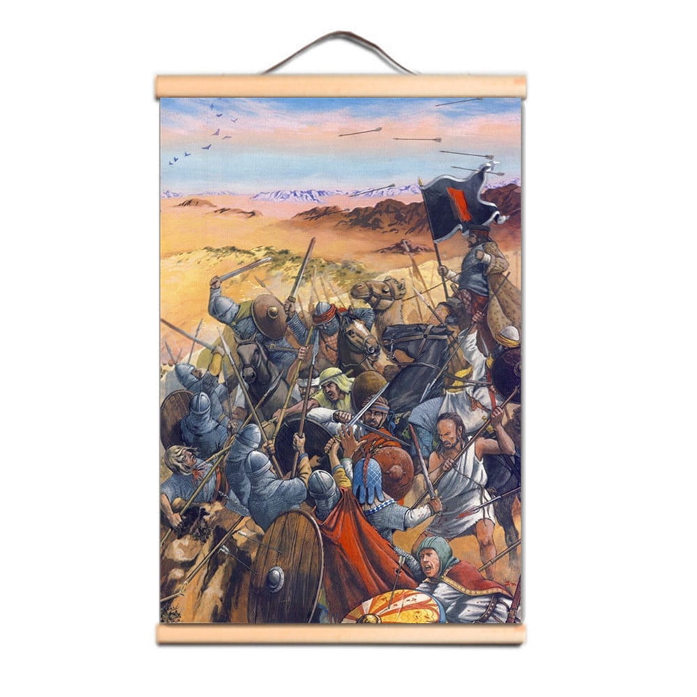 Vintage Canvas Print Artwork Medieval Crusader Warrior Wall Art Posters ...
