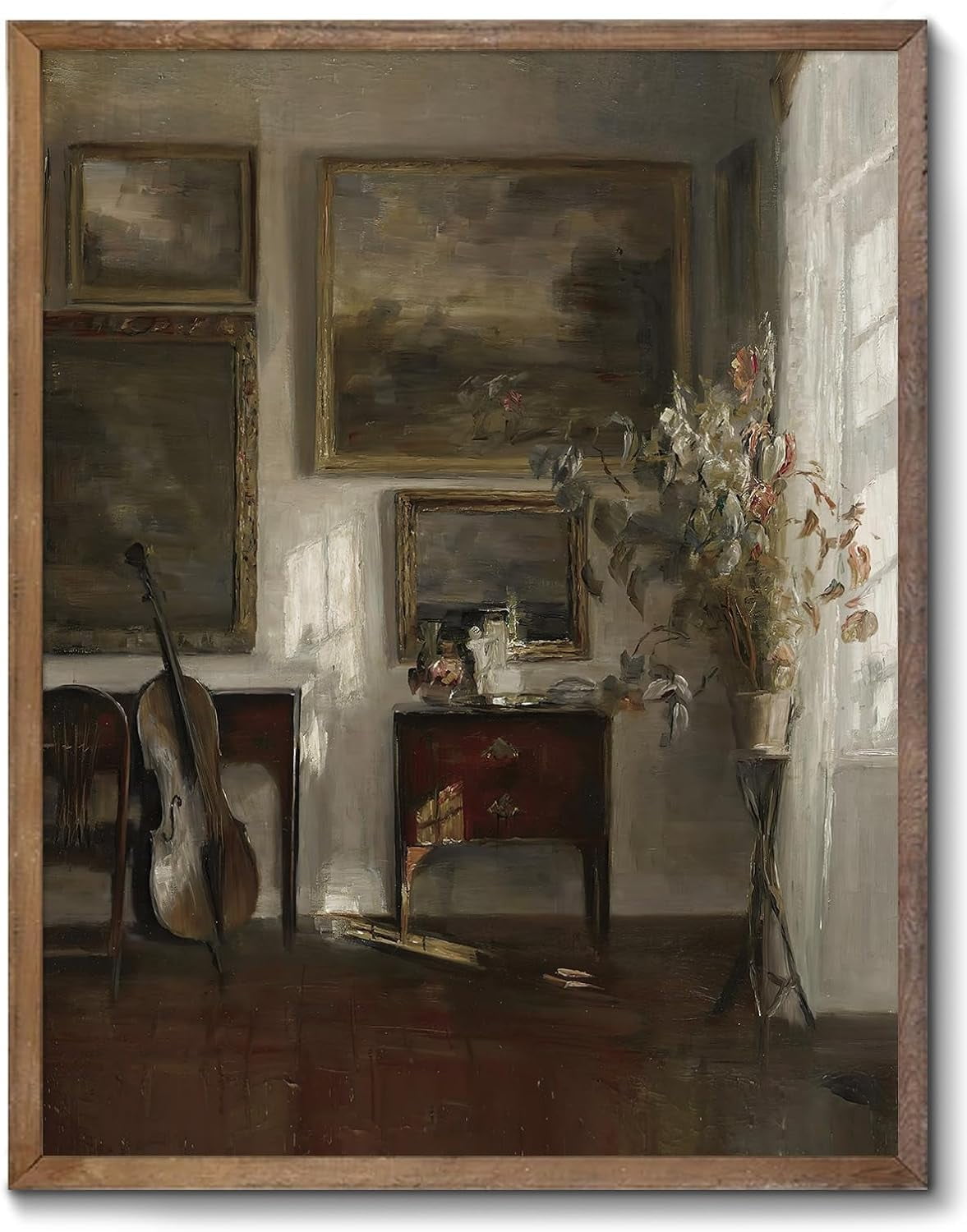 Vintage Canvas Wall Art Home Decor Interior With a Cello Vintage Wall ...