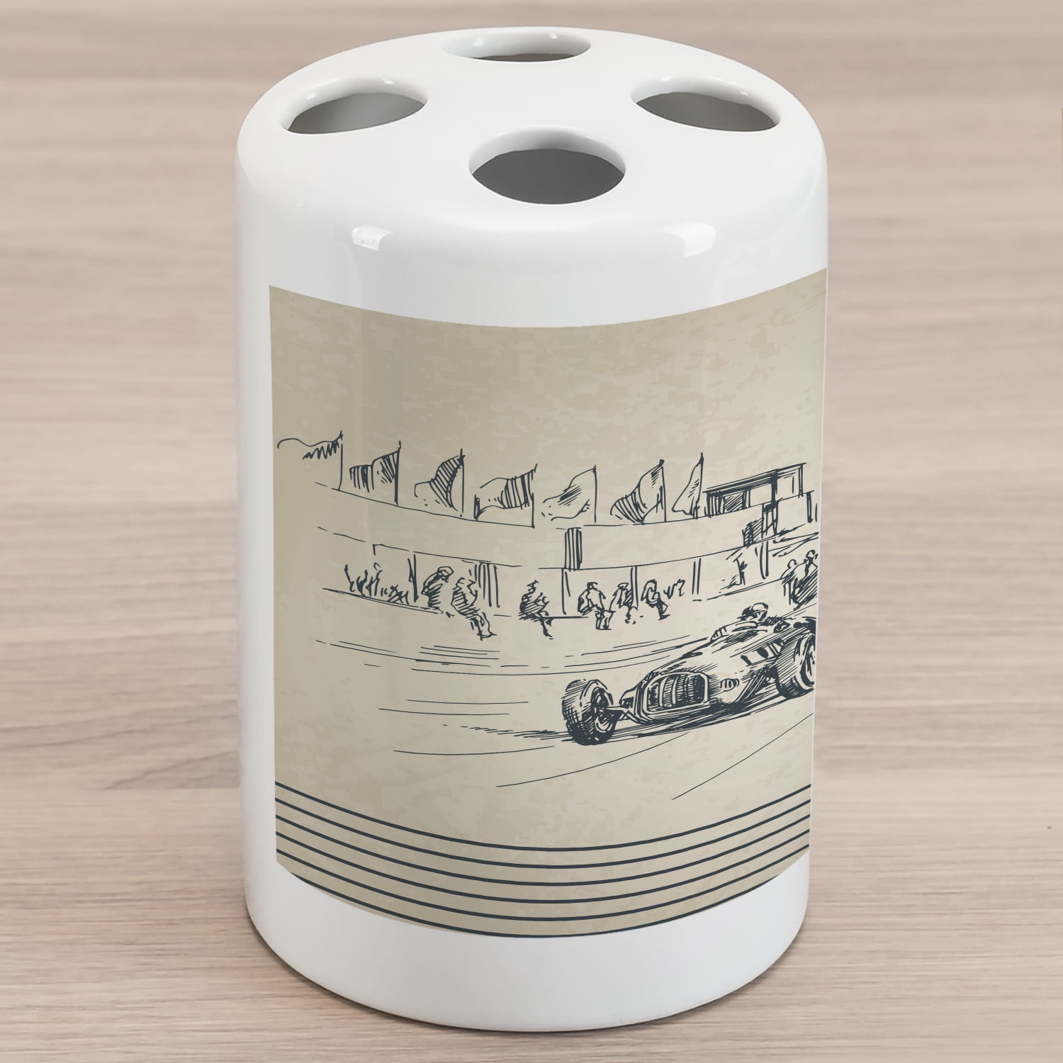 Vintage Car Ceramic Toothbrush Holder, Vintage Racing Cars Sport ...