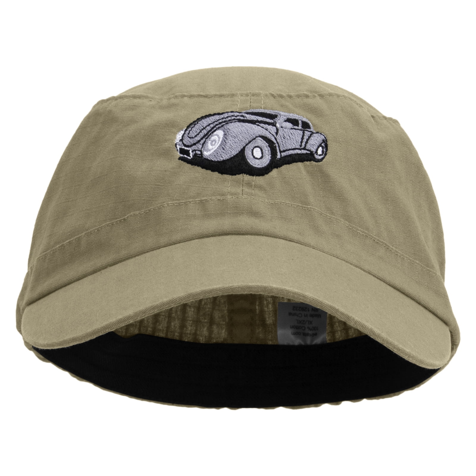 Vintage Car Embroidered Big Size Fitted Ripstop Cotton Military Army ...