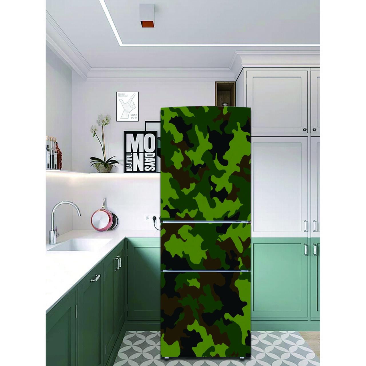 Vintage Car Gas Station Door Sticker For Fridge Refrigerator Kitchen ...