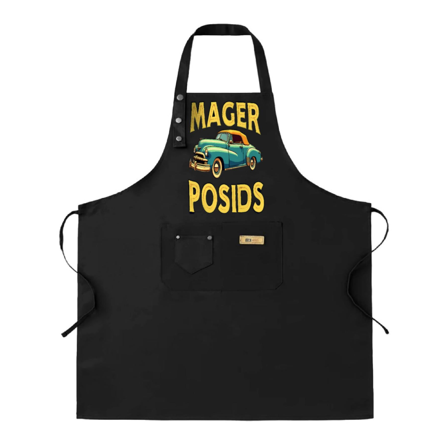 Vintage Car Graphic Apron Set - 2 Pack Adjustable Bib Aprons with 2 ...