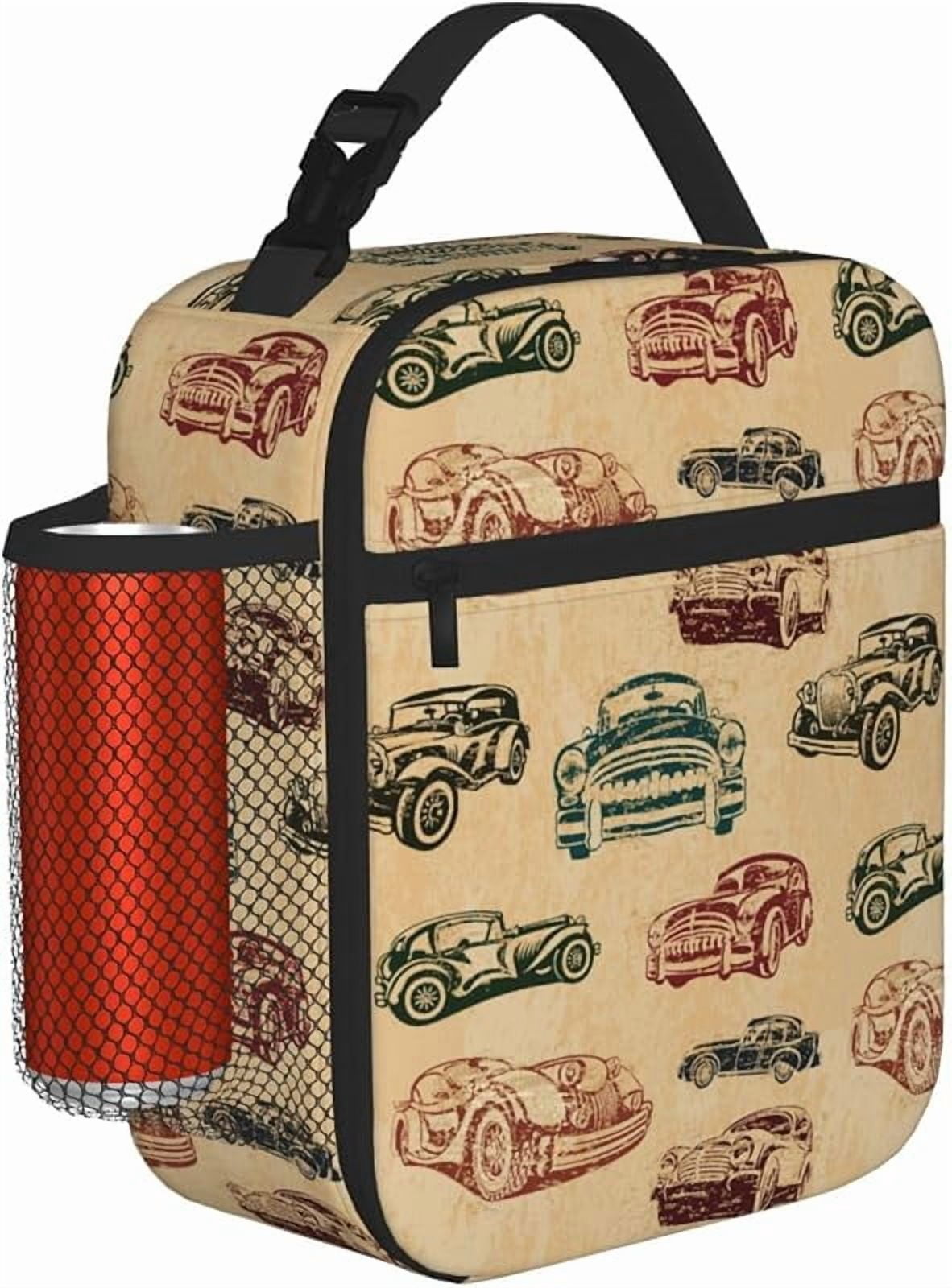 Vintage Car Lunch Box Lunch Bag For Women Adults Men - Insulated ...