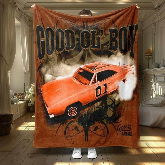 Vintage Car Pattern Blanket, Soft Throw Blanket, Air-conditioned Room ...