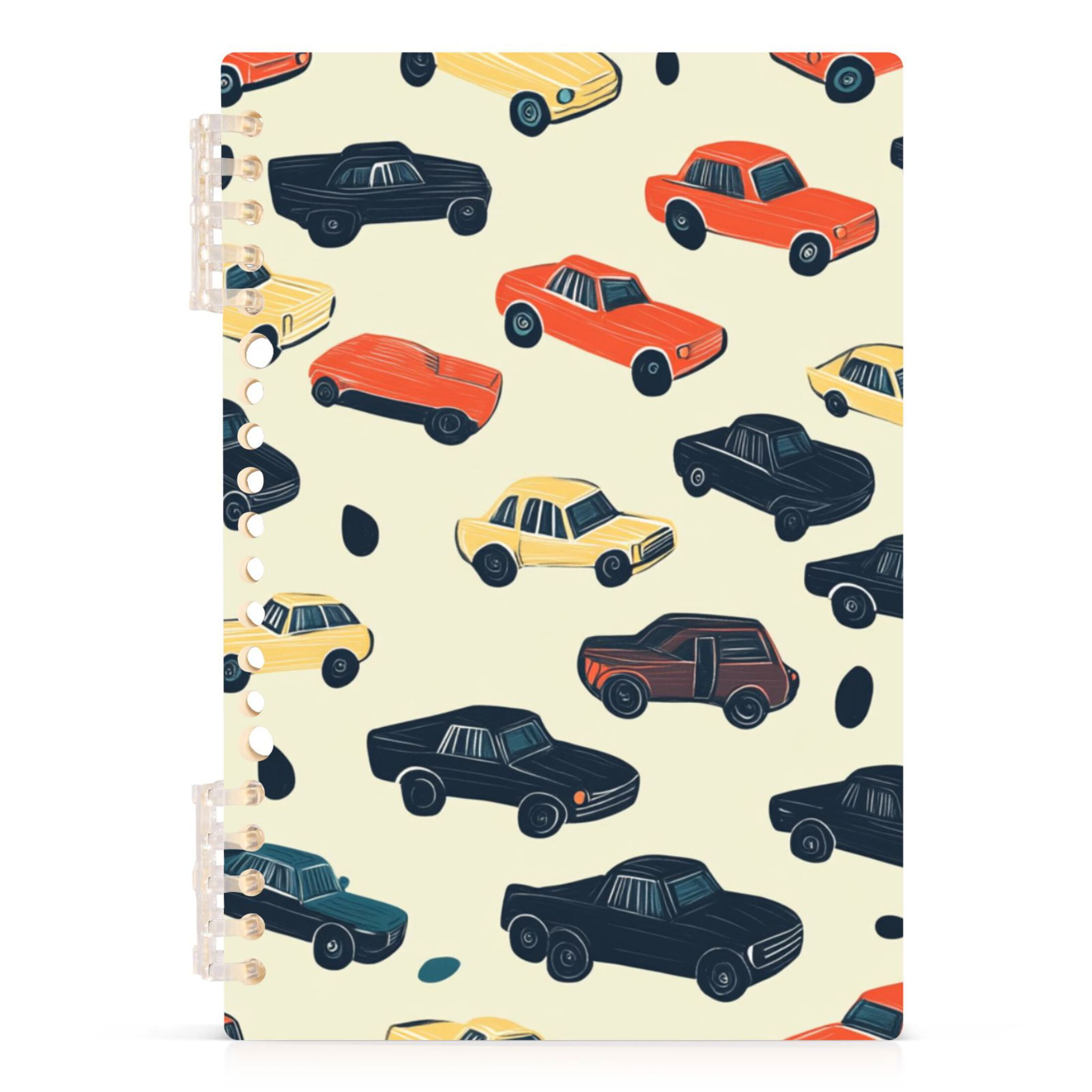 Vintage Car Patterns Lined Spiral Journal Notebook 60 Pages A5 College ...
