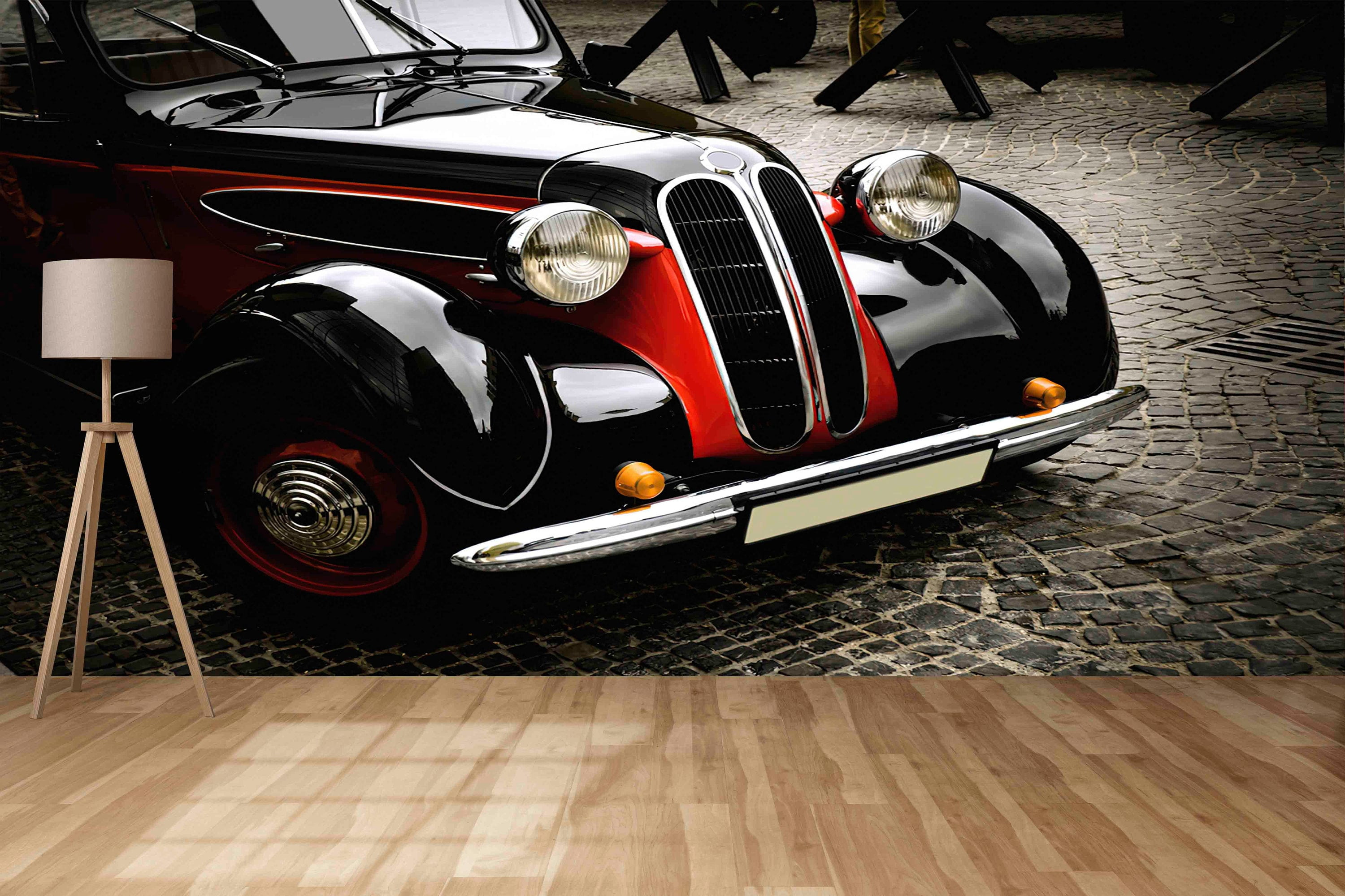 Vintage Car Wall Poster, Paper Wall Art Wallpaper Wall Art, Modern ...