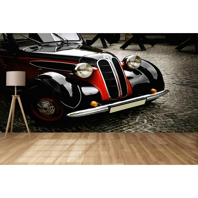 Vintage Car Wall Poster, Paper Wall Art Wallpaper Wall Art, Modern ...