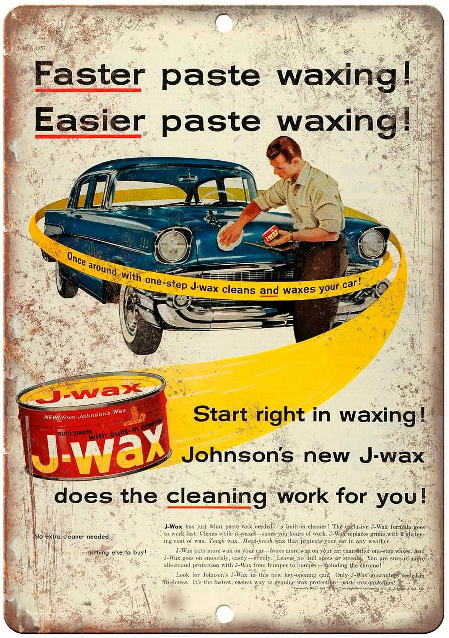 Vintage Car Wax Advertisement - Retro Look Metal Sign - Jumbo 10" x 14 ...