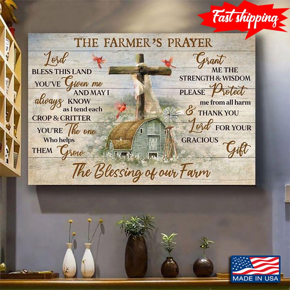 Vintage Cardinals & Jesus Cross Draped With White Cloth On Farm The ...