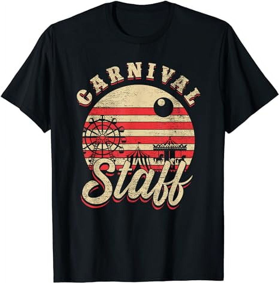 Vintage Carnival Event Staff Worker Birthday Themed Party T-Shirt ...