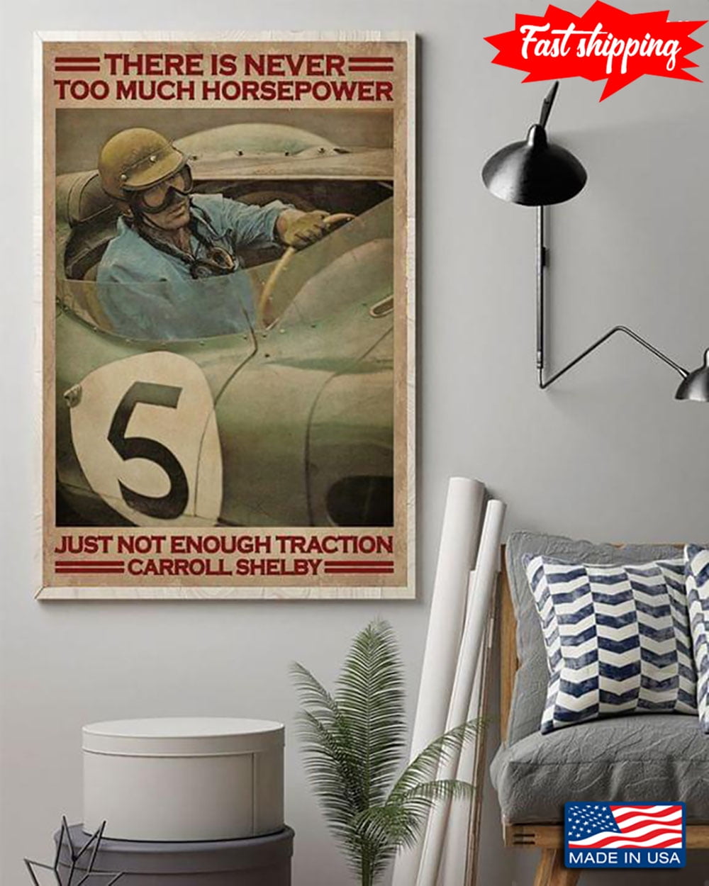 Vintage Carroll Shelby There Is Never Too Much Horsepower Just Not ...