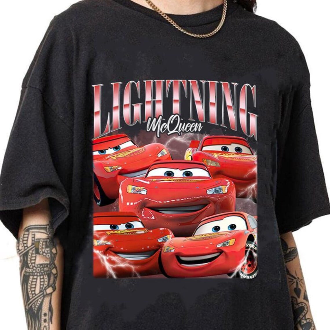 Vintage Cars Lightning Mcqueen Shirt, Vintage Graphic 90s Cars Shirt ...