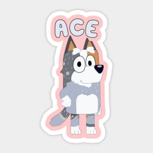 Vintage Cartoon Ace Bluey Sticker Bluey Stickers For Kids, Bluey ...