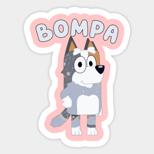 Vintage Cartoon Bompa Bluey Sticker Bluey Stickers For Kids, Bluey ...