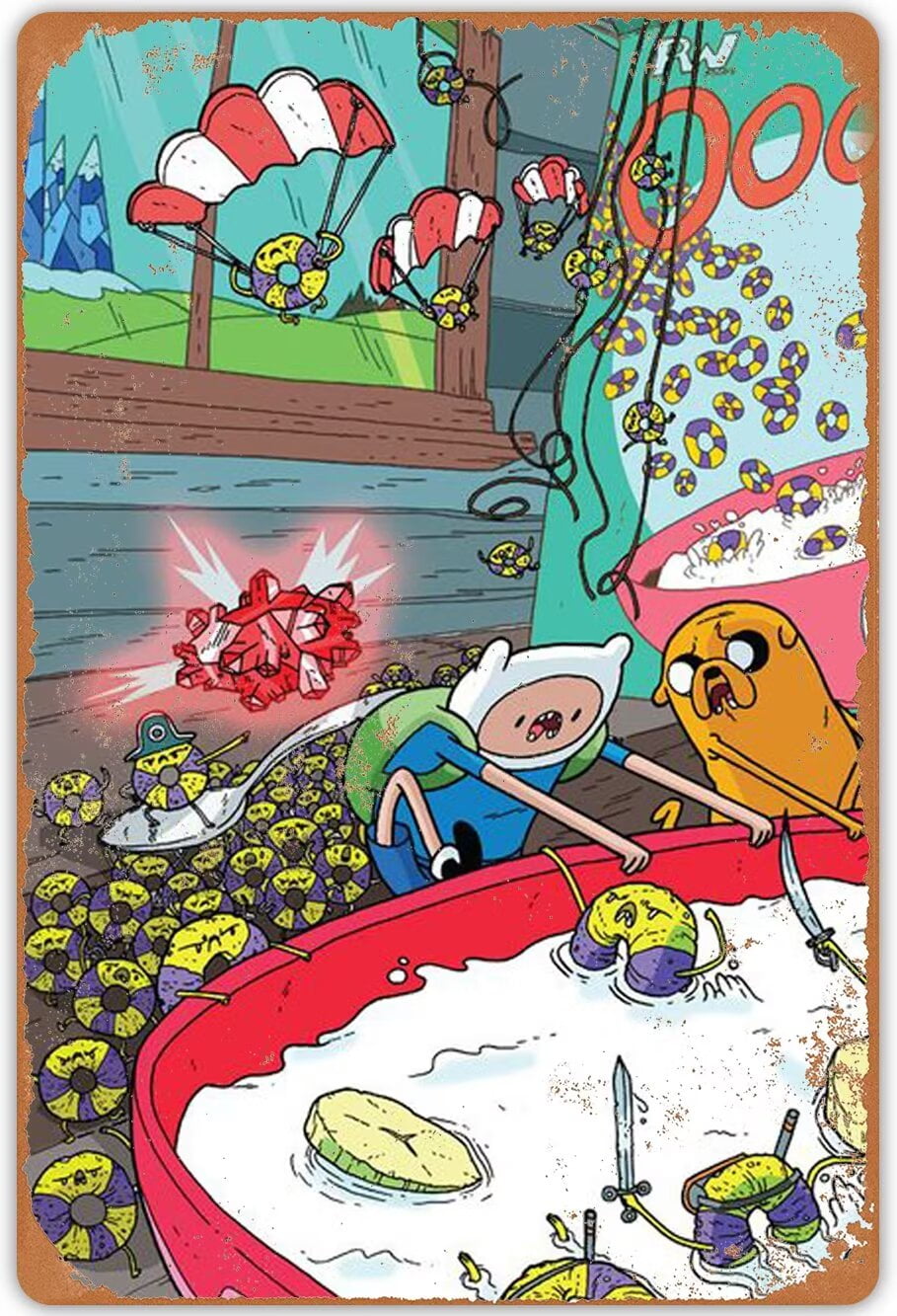 Vintage Cartoon Movie Poster Tin Sign Adventure Time Metal Poster Retro ...