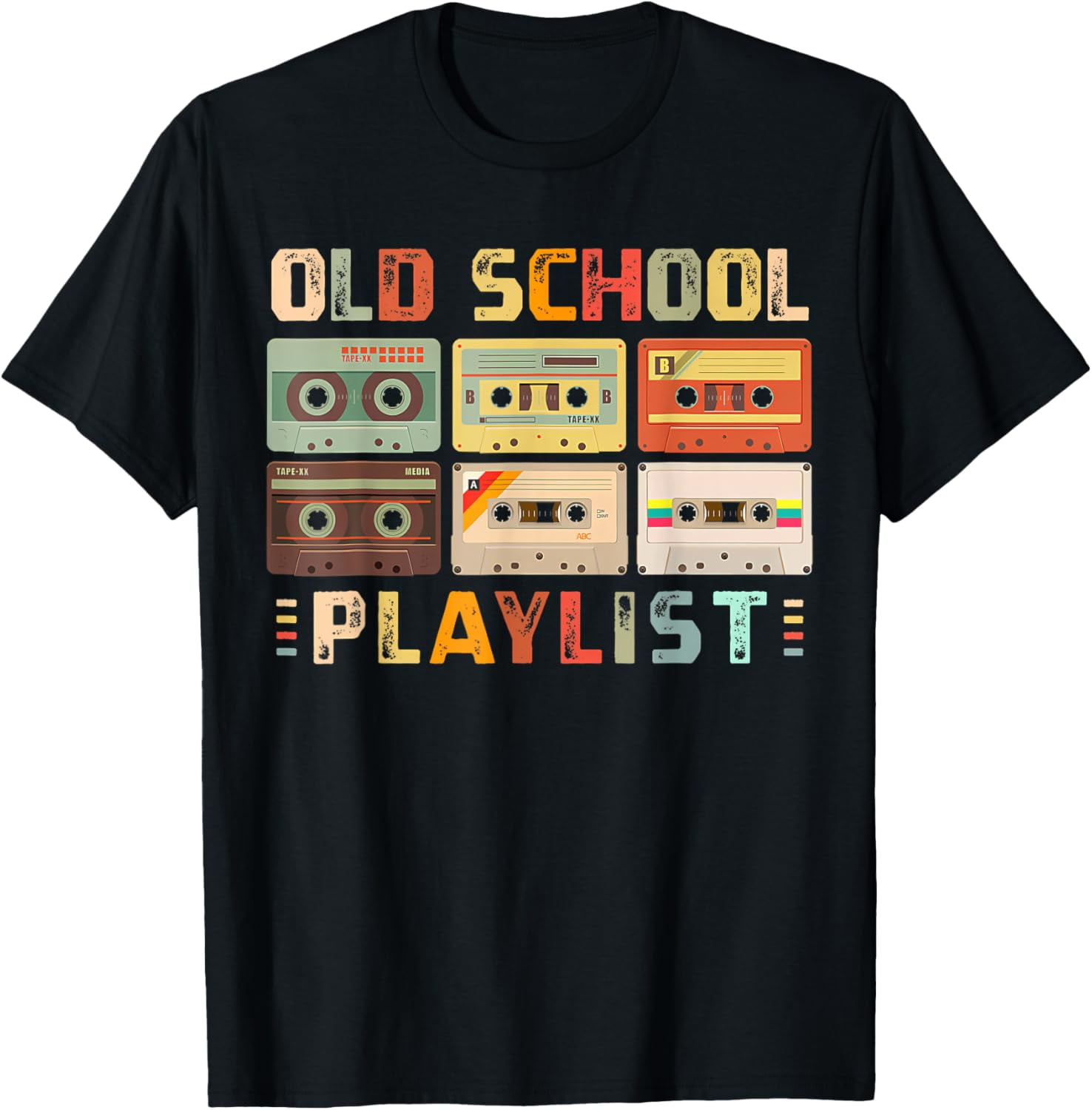 Vintage Cassette Tape Music 80s Retro Old School Playlist T-Shirt - Walmart.com