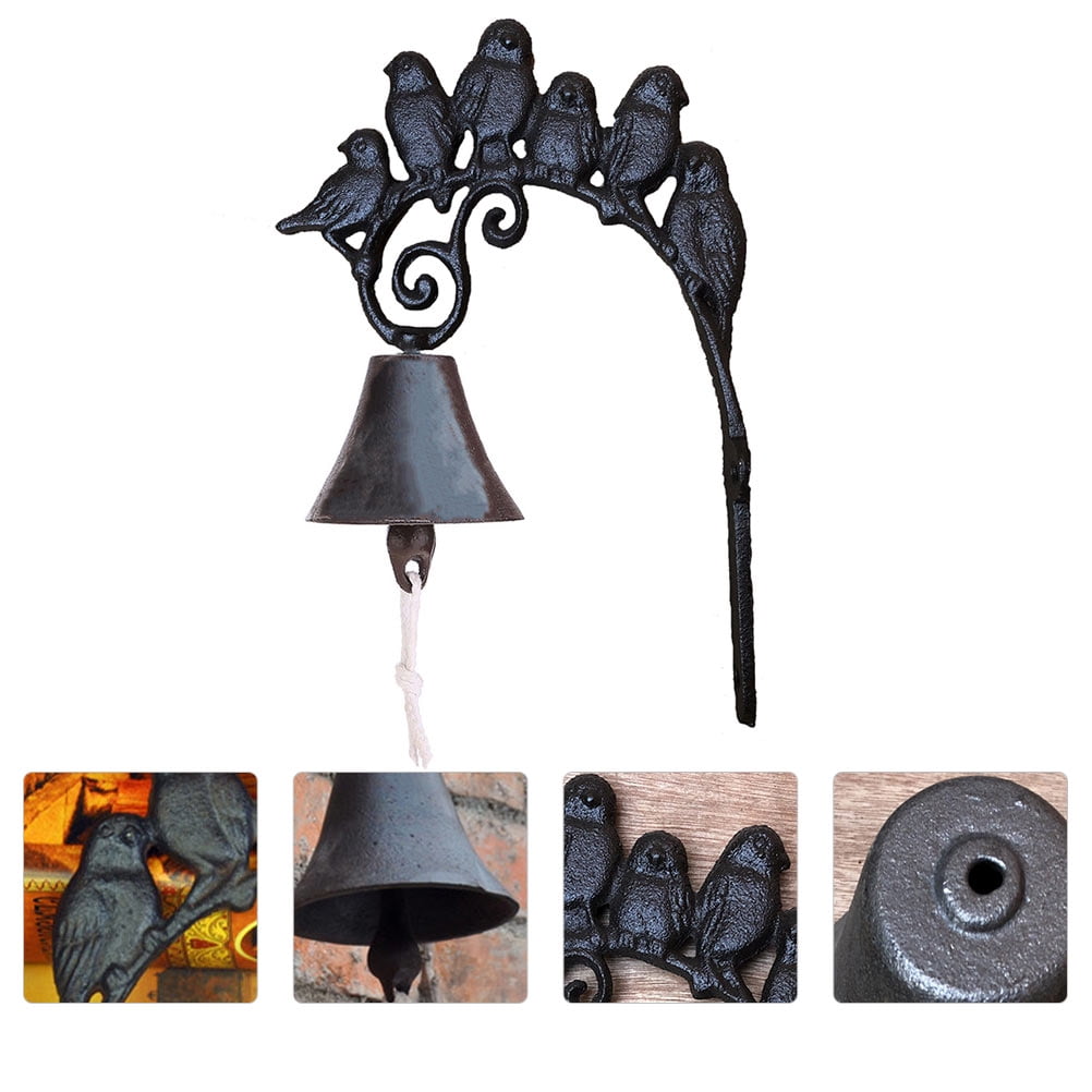 Vintage Cast Iron Dinner Bell Indoor Decoration Wall Mounted Antique ...
