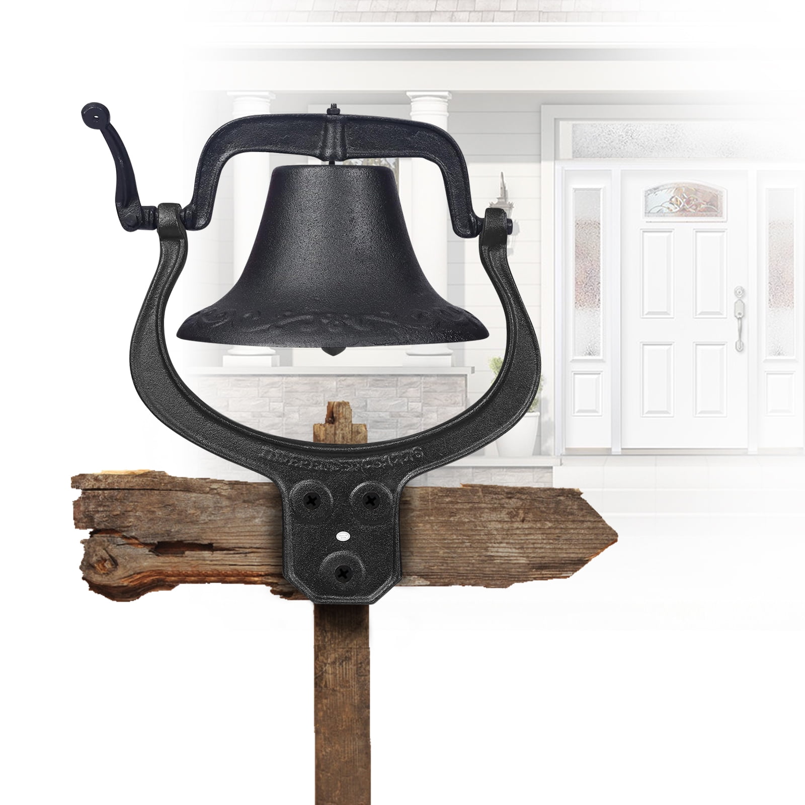Vintage Cast Iron Dinner Bell - Large 18 Inch Farm Bell for Outdoors ...