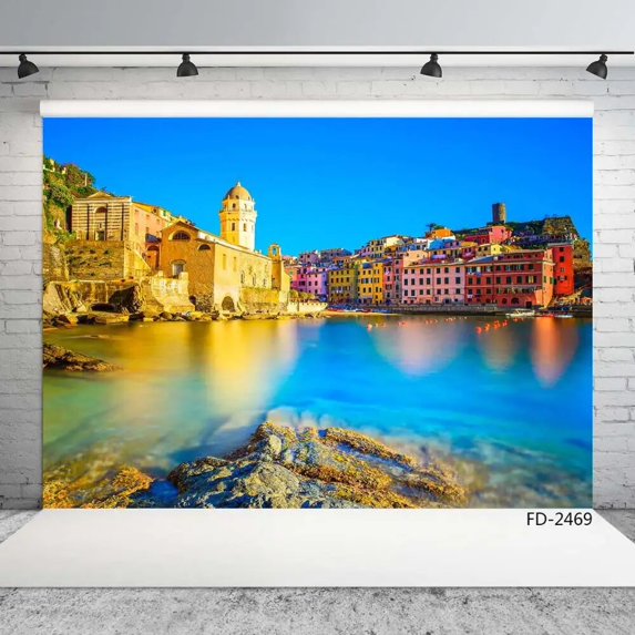 Vintage Castle View Sea City Sky Scenery Portrait Children Young ...