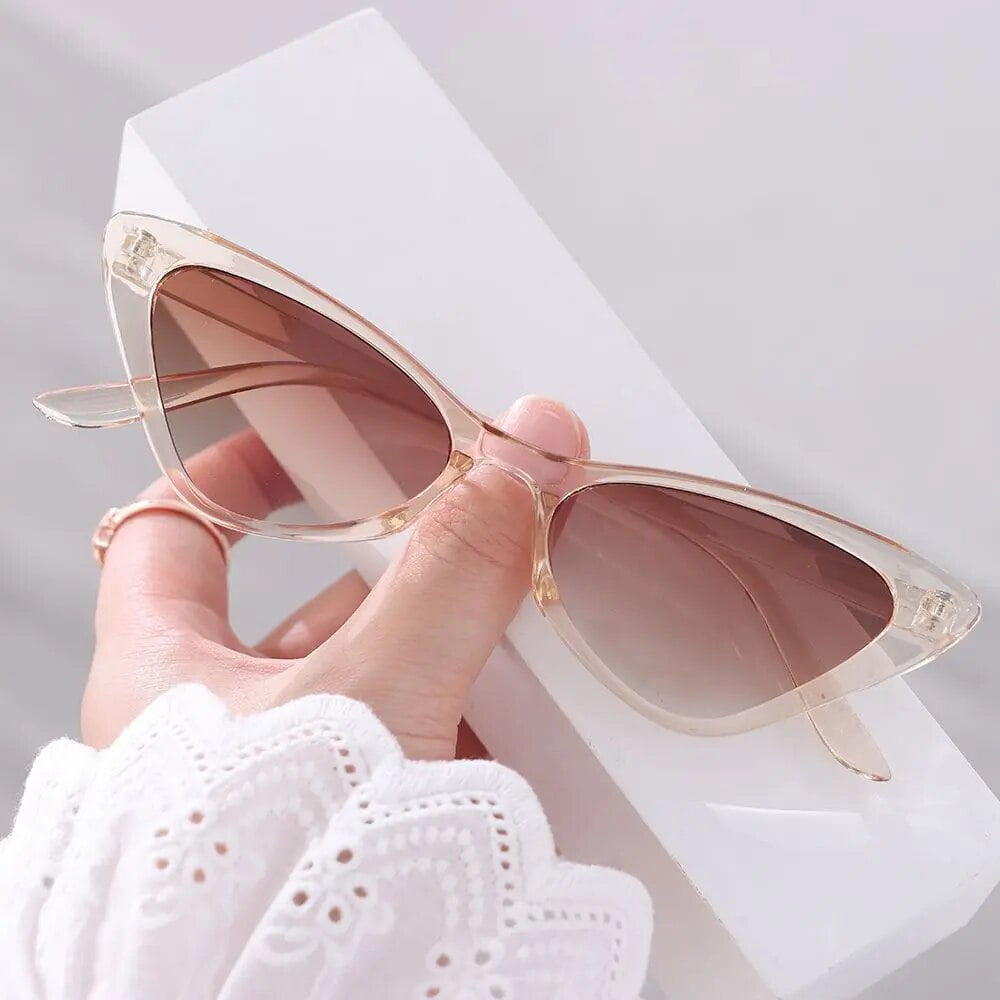 Vintage Cat Eye Sunglasses for Women Small Frame Retro Sunglasses UV400 ...