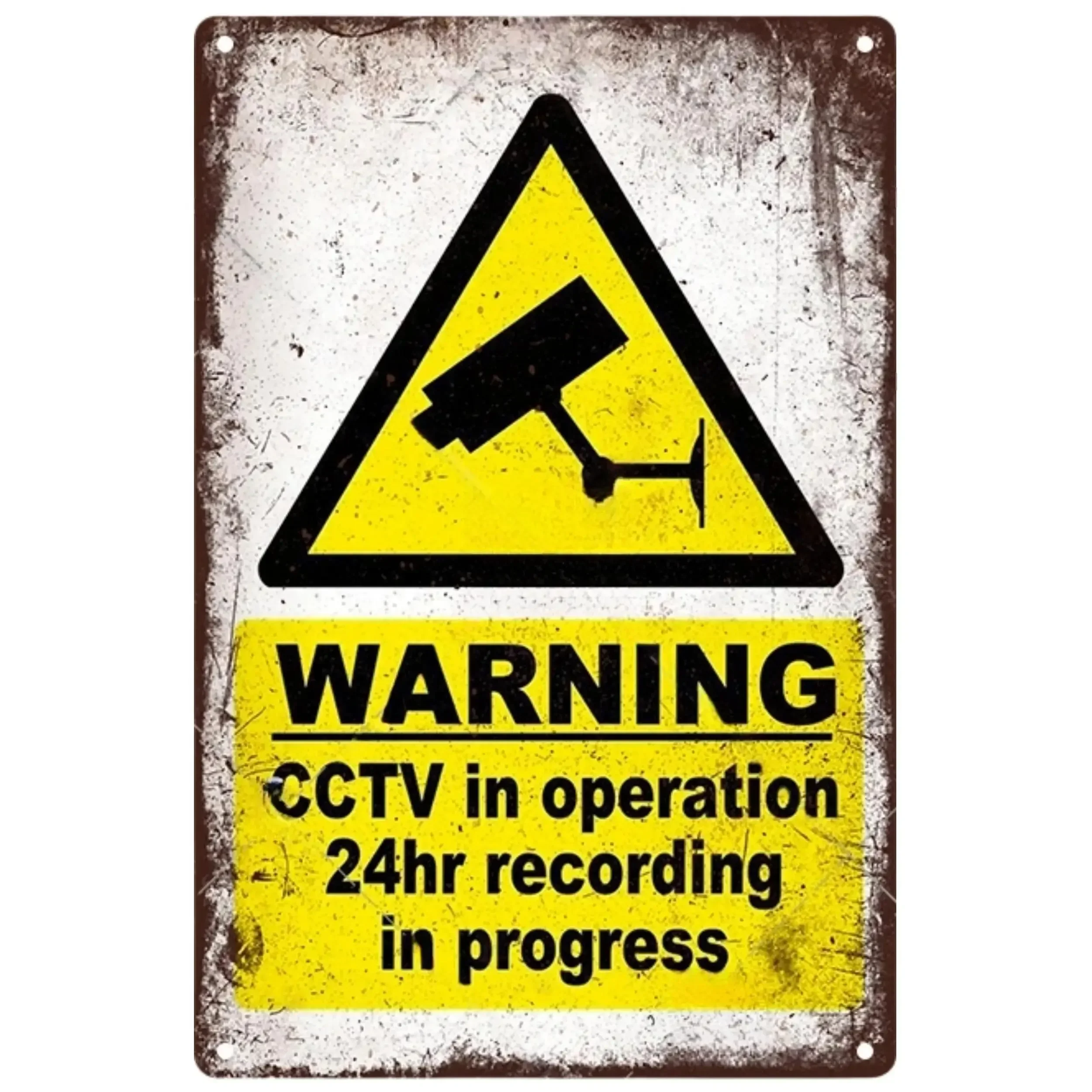 Vintage Caution Notice Zone Sign Metal Plate Warning Children Vedio ...