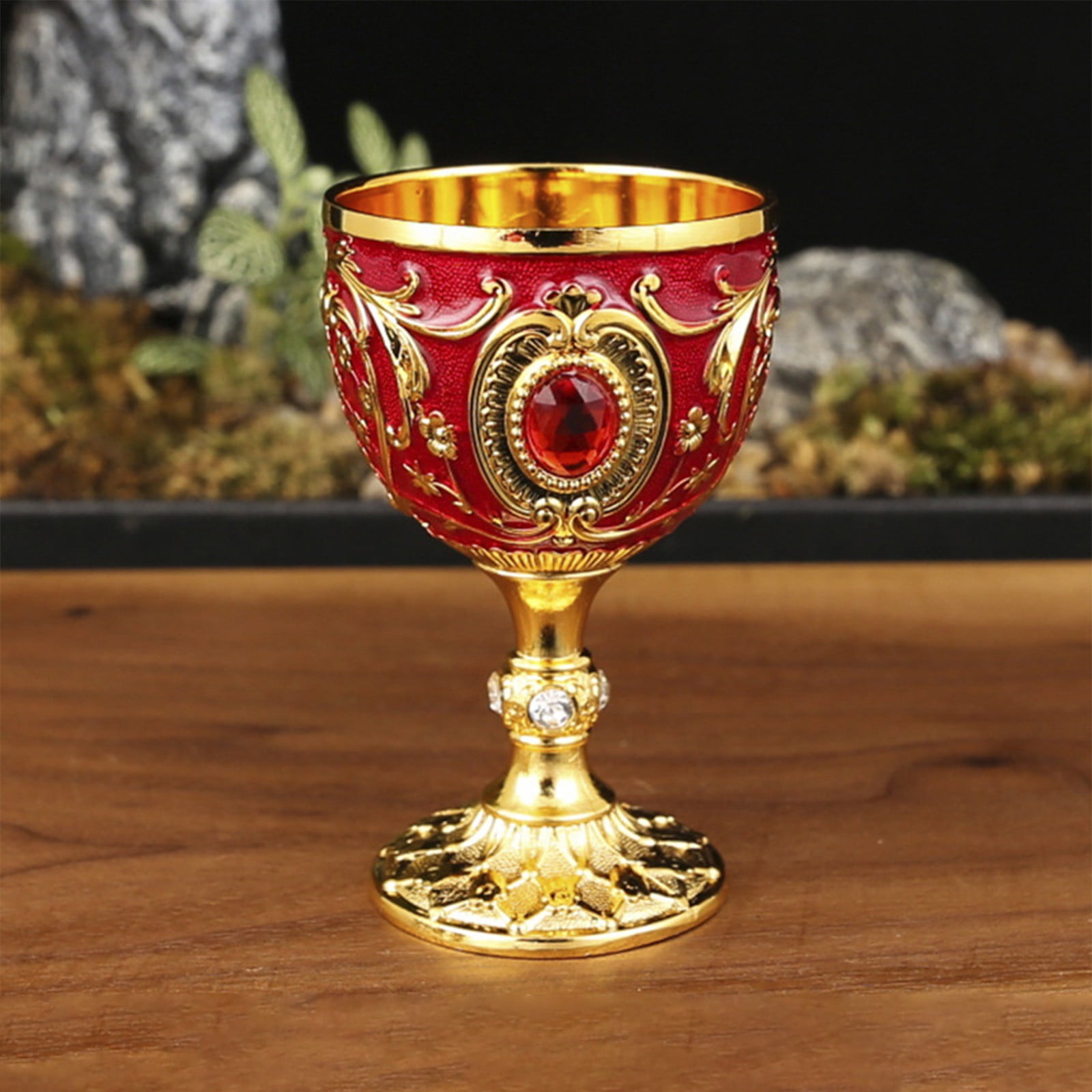 Vintage Chalice Medieval Goblet, Brass Royal Wine Glass Cups for ...