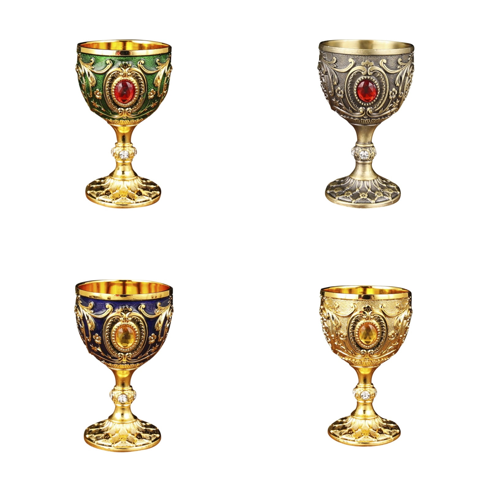Vintage Chalice Medieval Goblet, Brass Royal Wine Glass Cups for ...