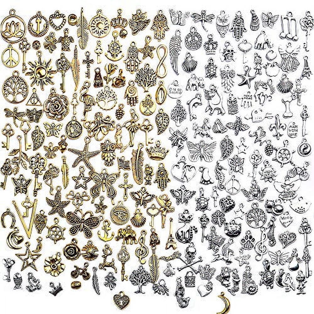 Vintage Charms Bulk,200pcs Mixed Antique Charms Tibetan Alloy Pendants ...