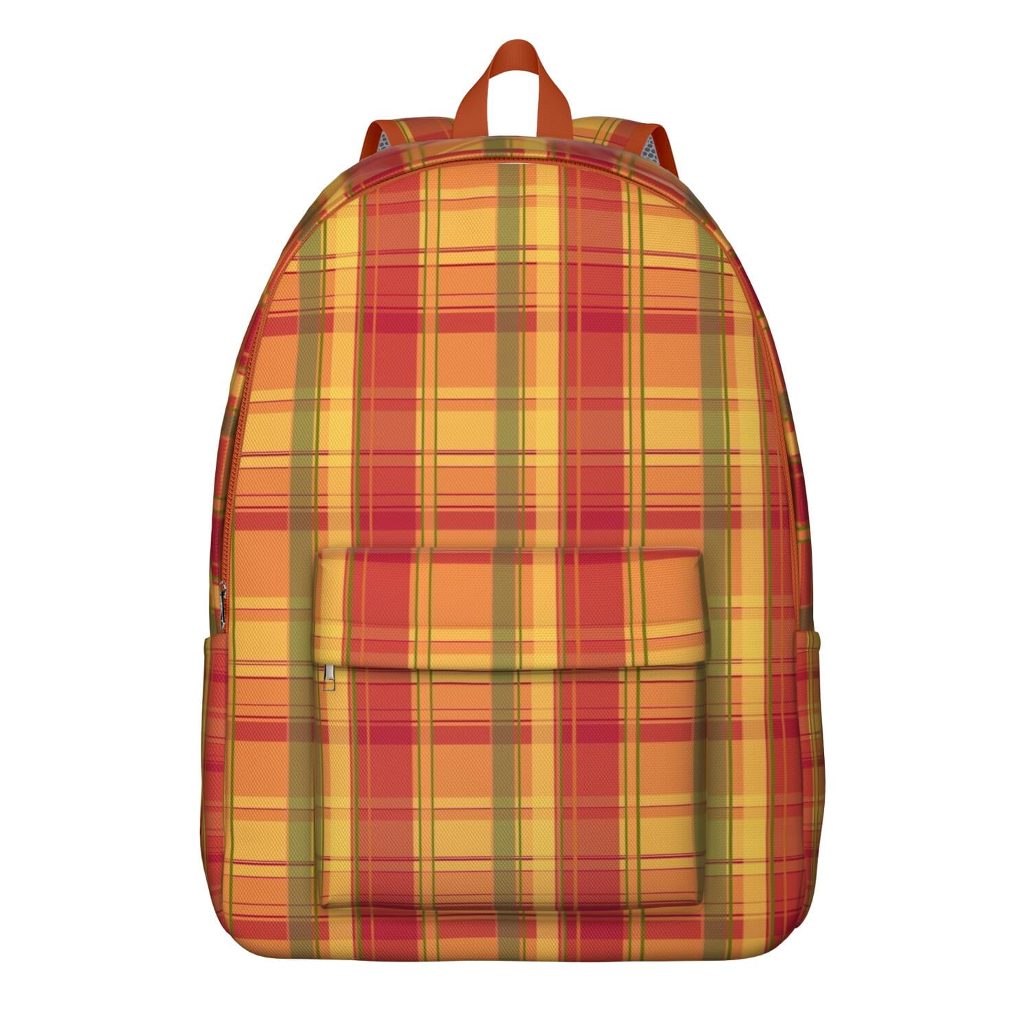 Vintage Checkered Waterproof Backpack with Rustic Farmhouse Plaid Print ...