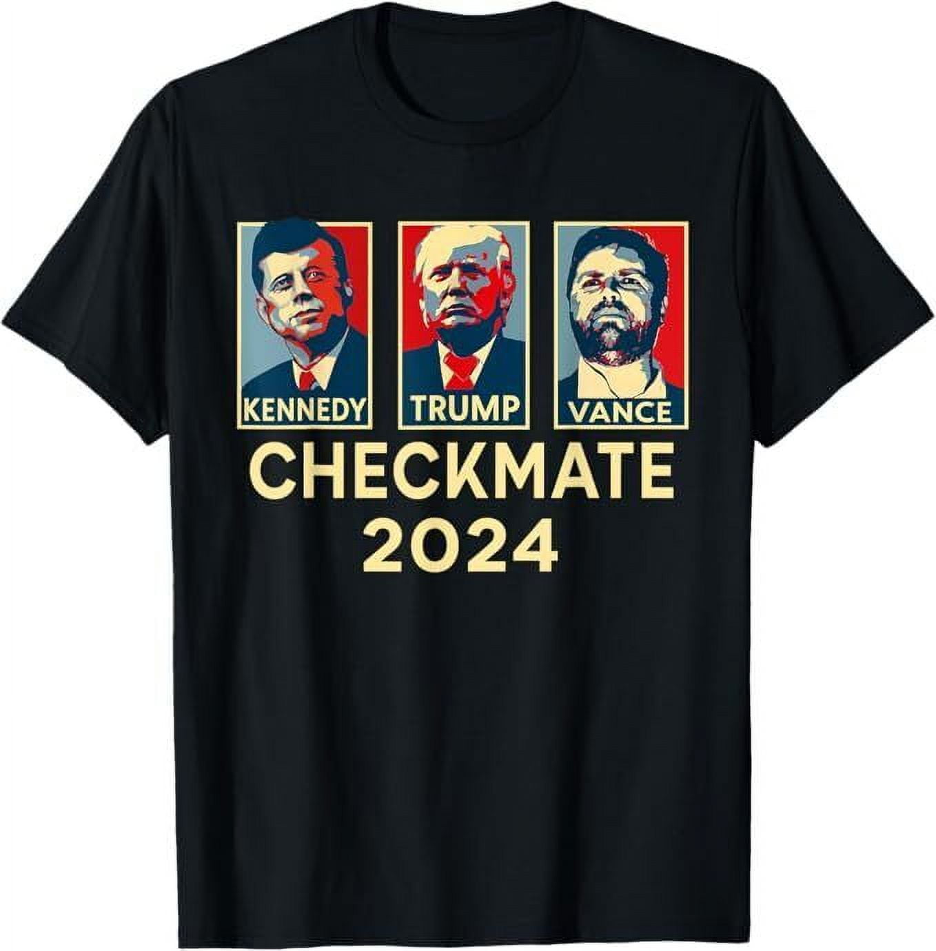Vintage Checkmate 2024 Trump VANCE Kennedy Vote Unisex T-Shirt ...