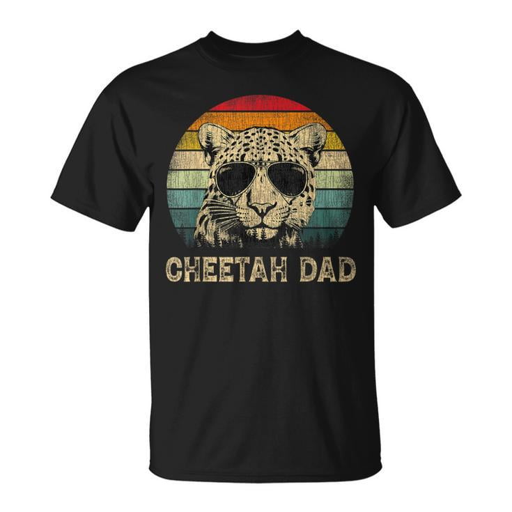 Vintage Cheetah Dad Cheetah Lovers Daddy Father's Day T-Shirt, Retro ...