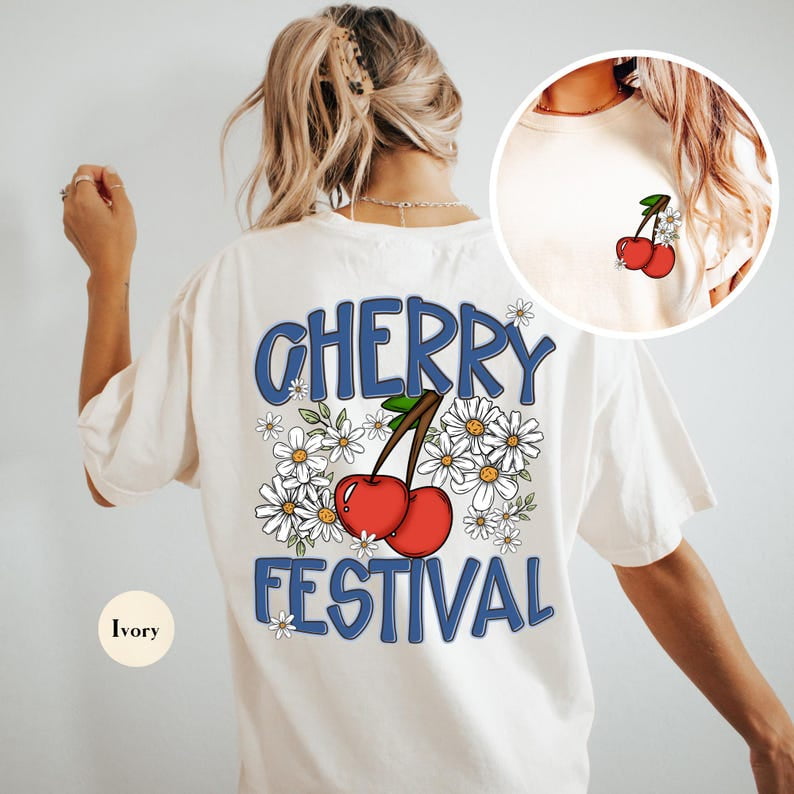 Vintage Cherry Festival Shirt | Cherry Graphic Summer Vacation Tee ...