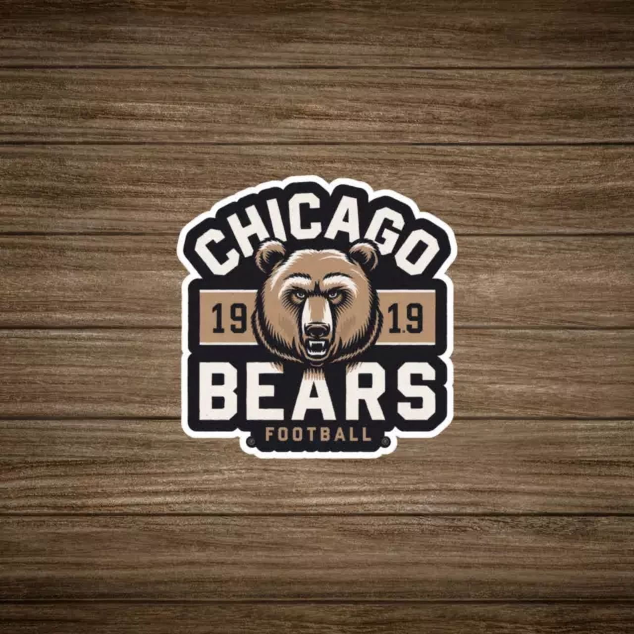 Vintage Chicago Bears 1919 Football Sticker - Die Cut Decal For ...
