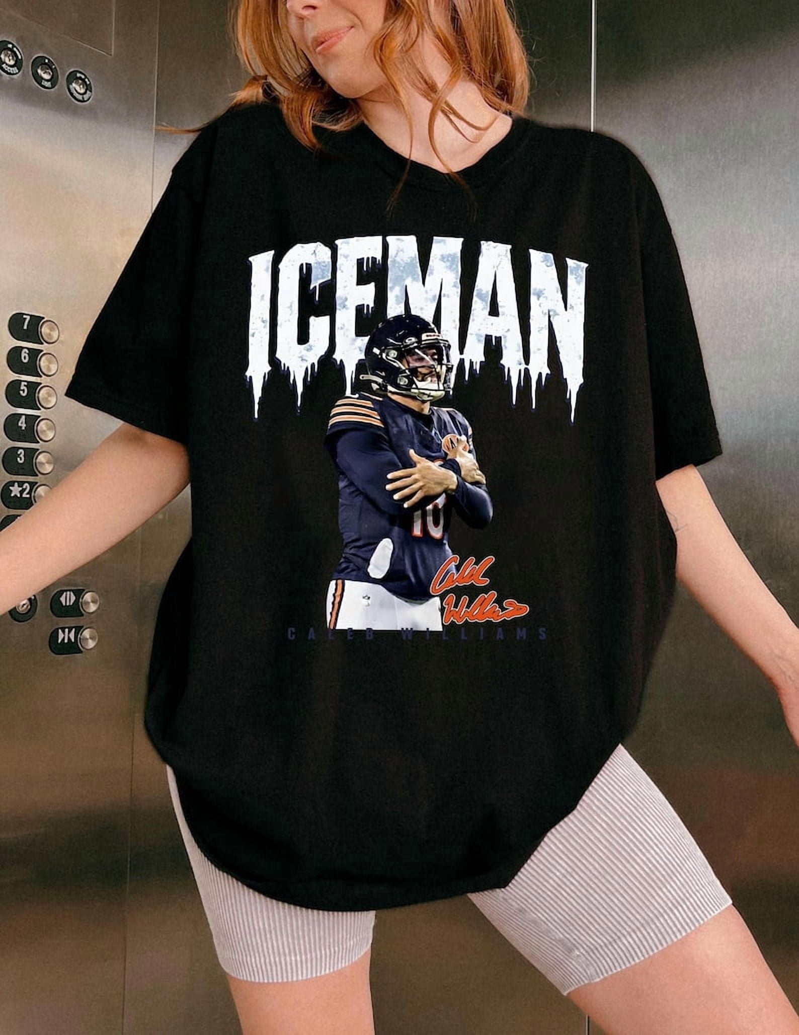 Vintage Chicago Football Game Day Caleb Williams Ice Man Retro Graphic ...