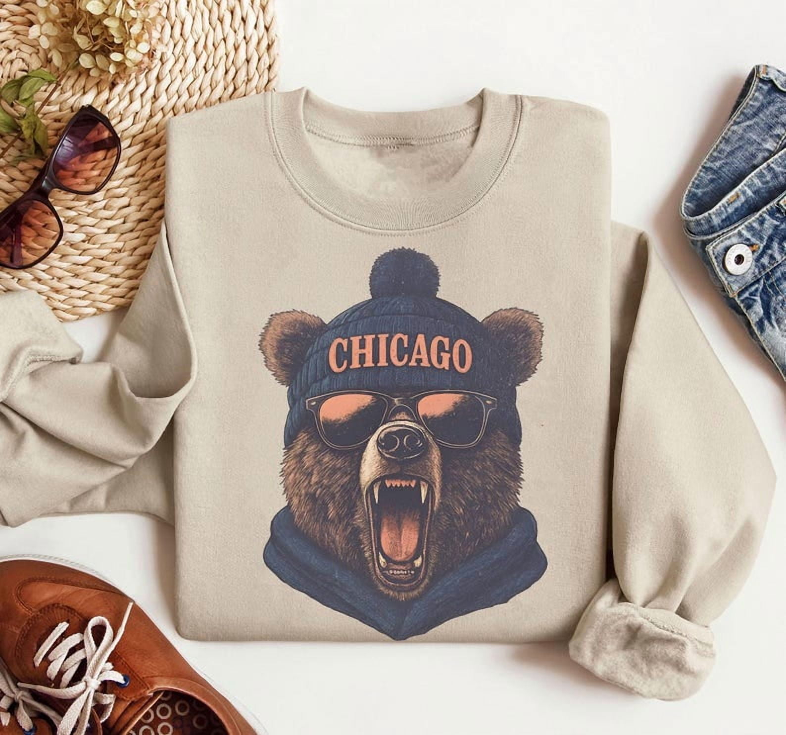 Vintage Chicago Football Unisex Sweatshirt, Trendy Chicago Football Fan ...