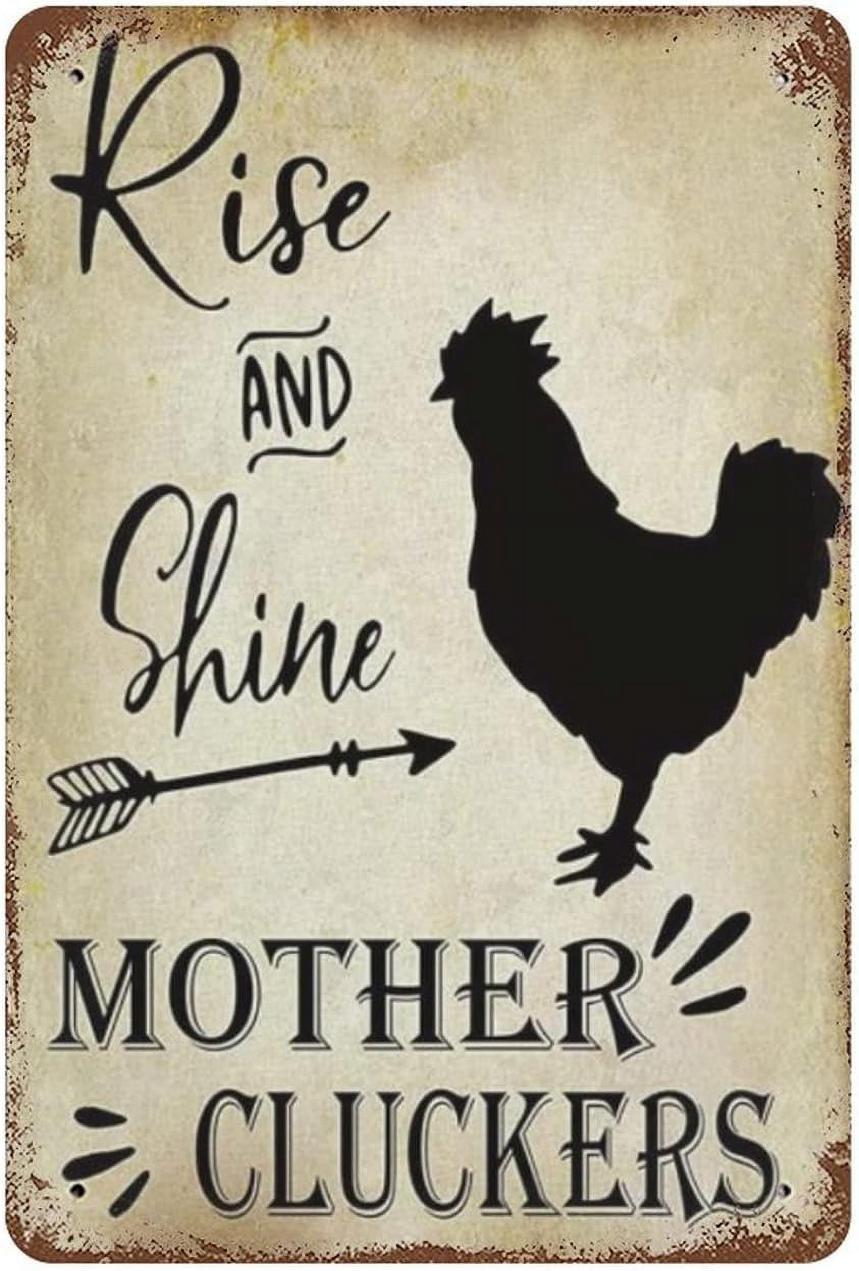 Vintage Chicken Metal Tin Sign Vintage Metal Poster Plaque Wall Decor ...