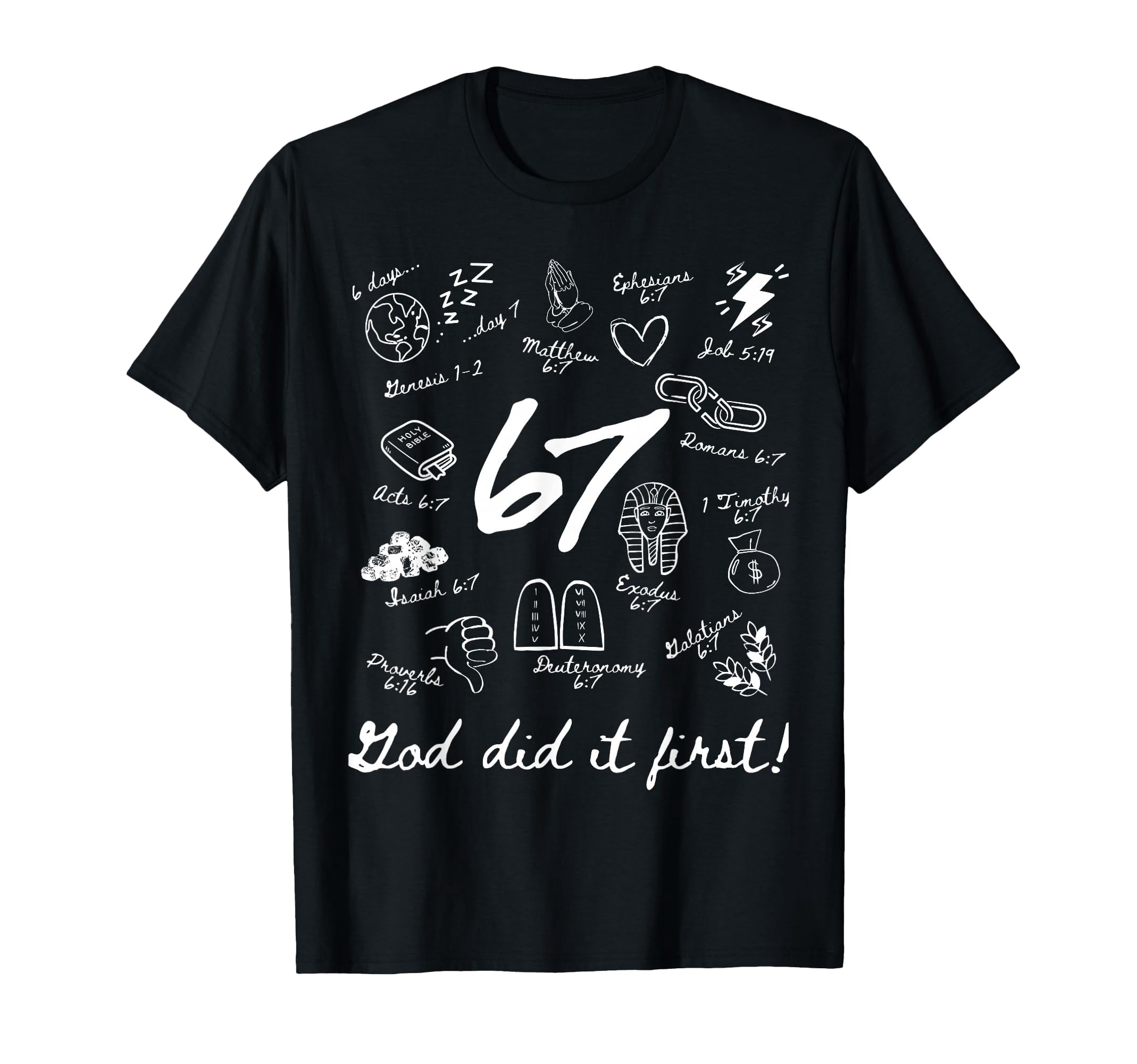Vintage Christian "God Did It First 67" Bible Symbolism T-Shirt ...