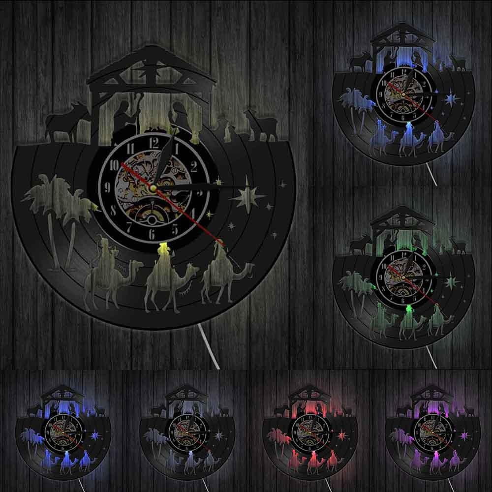 Vintage Christian Vinyl Record Wall Clock Menino Jesus Religious Belief ...