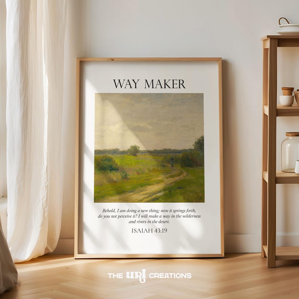 Vintage Christian Wall Art, Way Maker Print, Bible Verse Wall Art ...